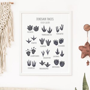 Dinosaur Tracks Wall Art, Printable Dinosaur Footprints Poster, Dino ...