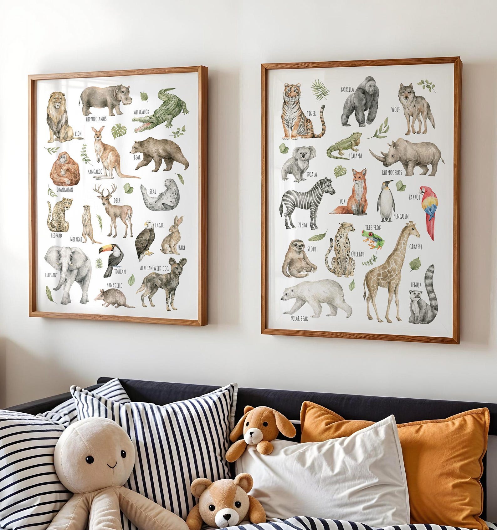 Animal Posters Printable Animal Wall Art, Animal Species Nursery Art ...