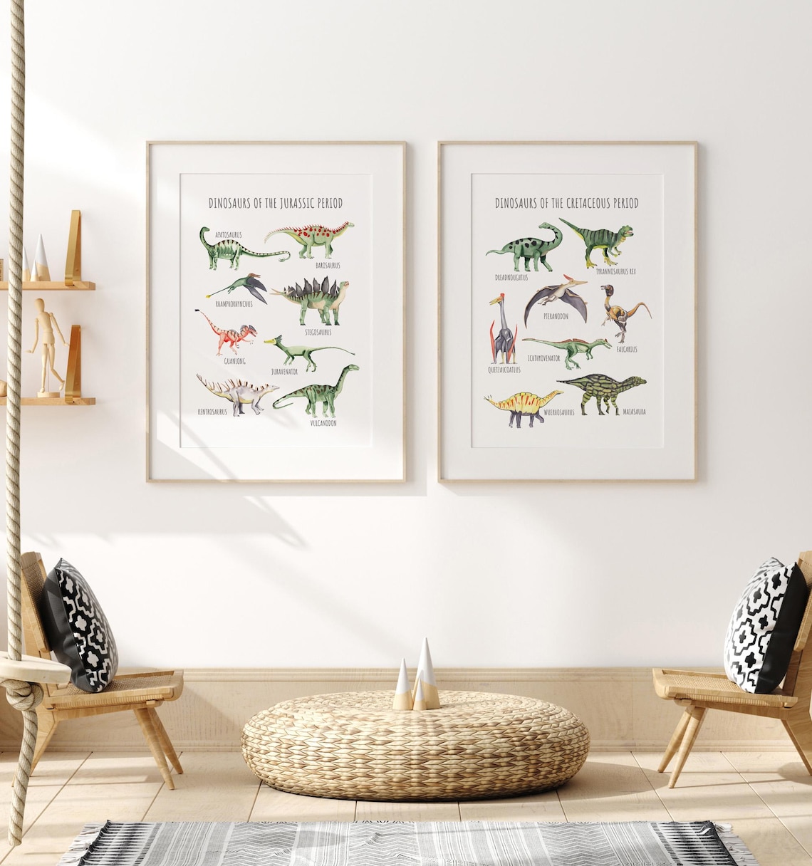 Dinosaur Wall Art Printable Dinosaur Posters, Dinosaur Species Artwork ...