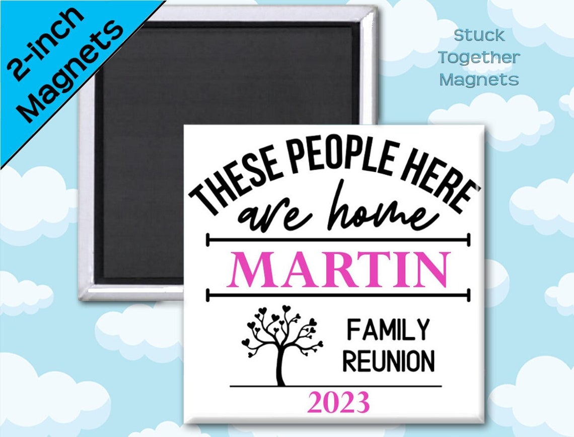 Family Reunion Magnet Favors 2 Inch Square Magnets These - Etsy