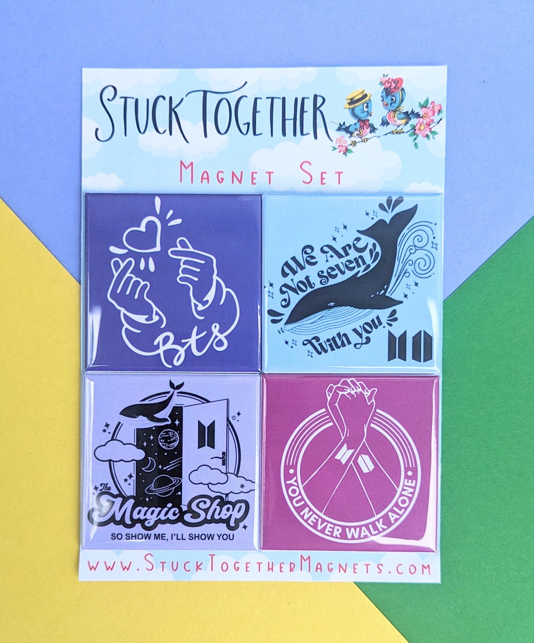 BTS Inspired Magnet Set - Four 2 Inch Magnets - Army - Kpop - Etsy