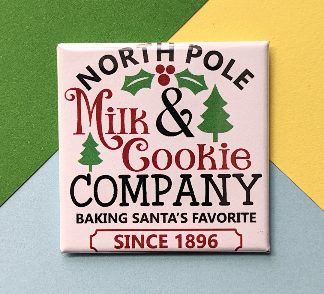 Happy Little Magnet - North Pole Milk and Cookie Company - 2 Inch ...