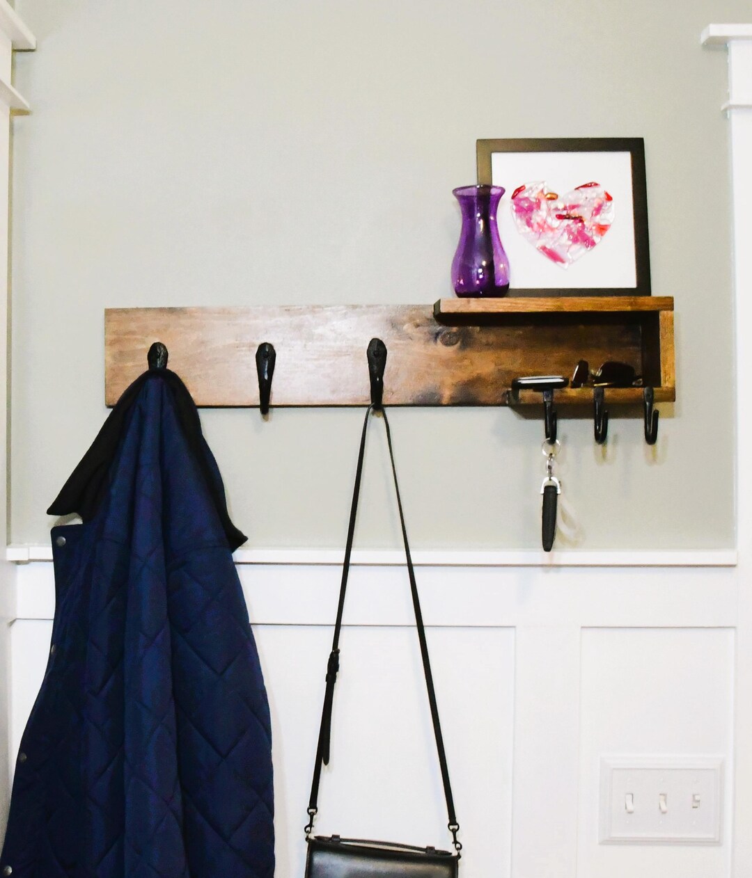 Modern Rustic Entryway Organizer - Etsy