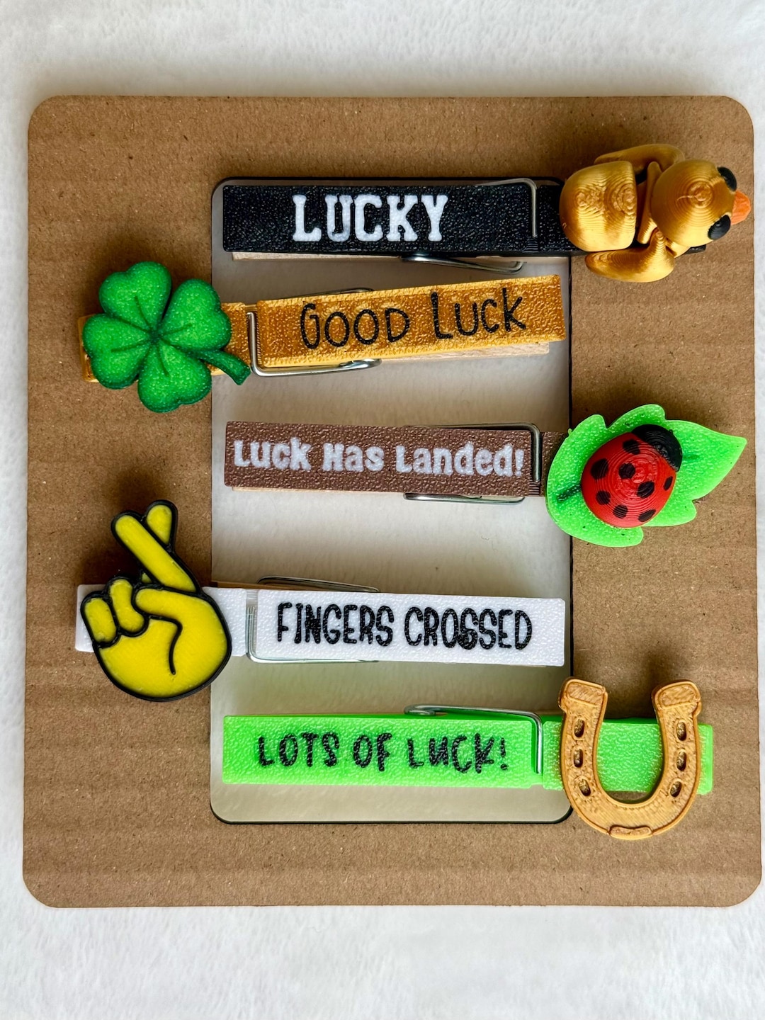 3D Printed Cheer Pins: Good Luck Clothespins Bundle - Etsy