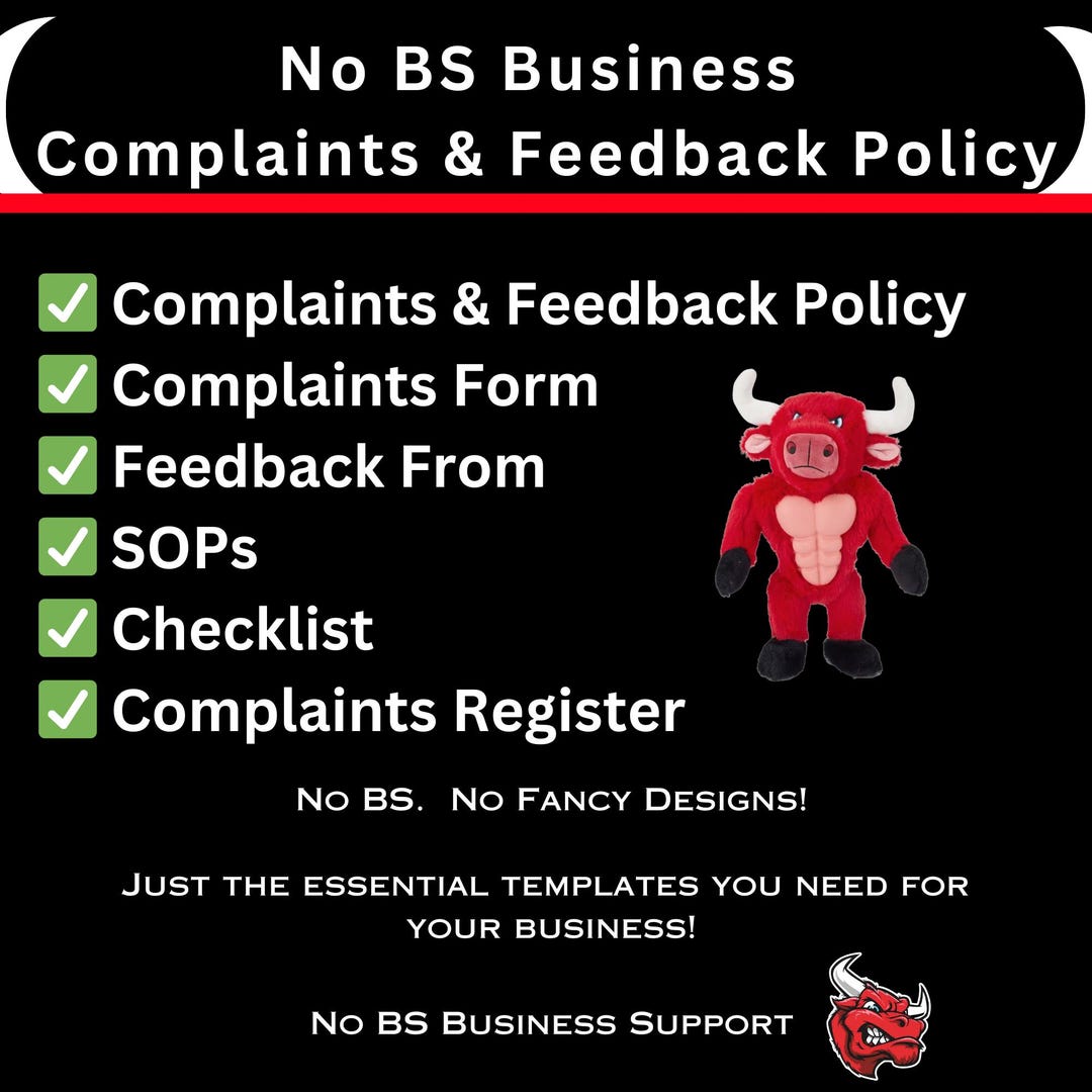 Editable Complaint + Feedback Policy | Complaint Form & Register ...
