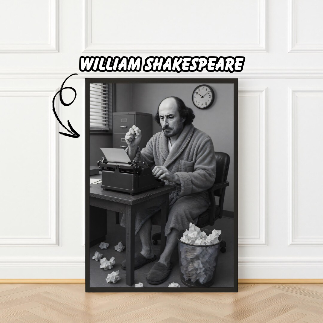 William Shakespeare Digital Wall Art | Printable Literary Portrait ...