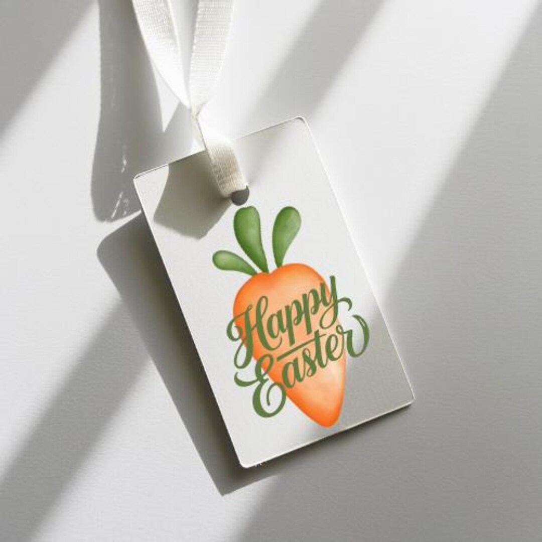 Printable Easter Classic Carrot Gift Tags – Cute Carrot Tags for Easter ...
