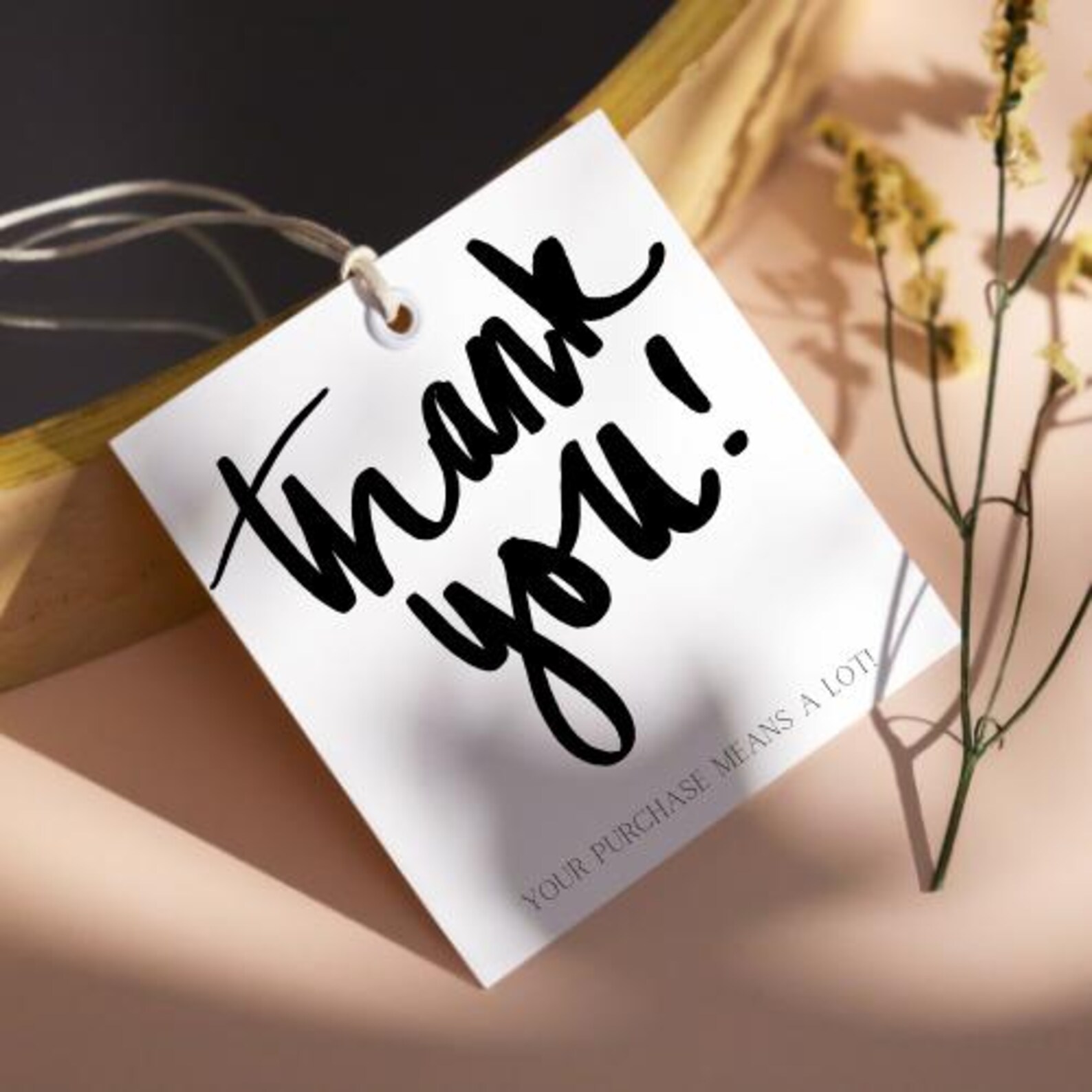 Printable Black and White Thank You Card for Small Business |thank You ...