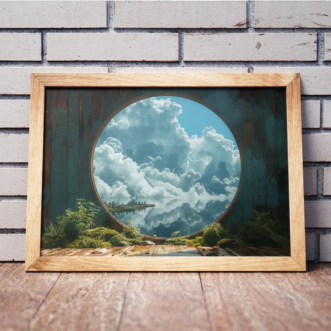 Window to Another World Poster | Hyperrealism and Surrealist Wall Art ...