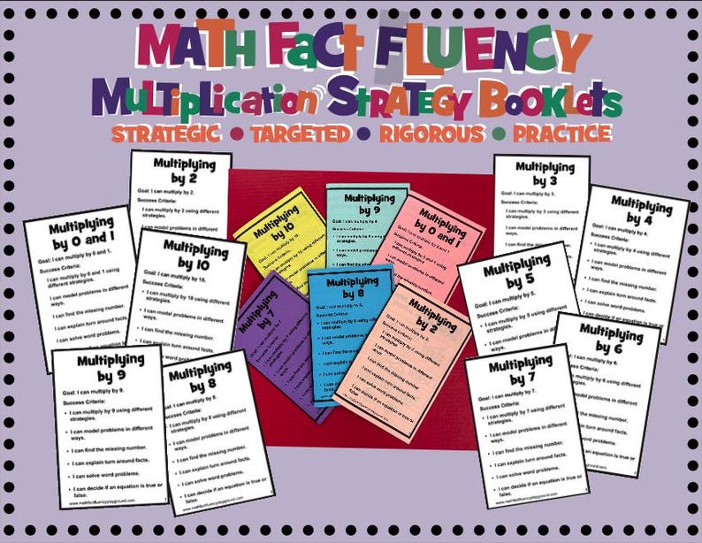 Math Fact Fluency - Multiplication Strategy Booklets - Etsy