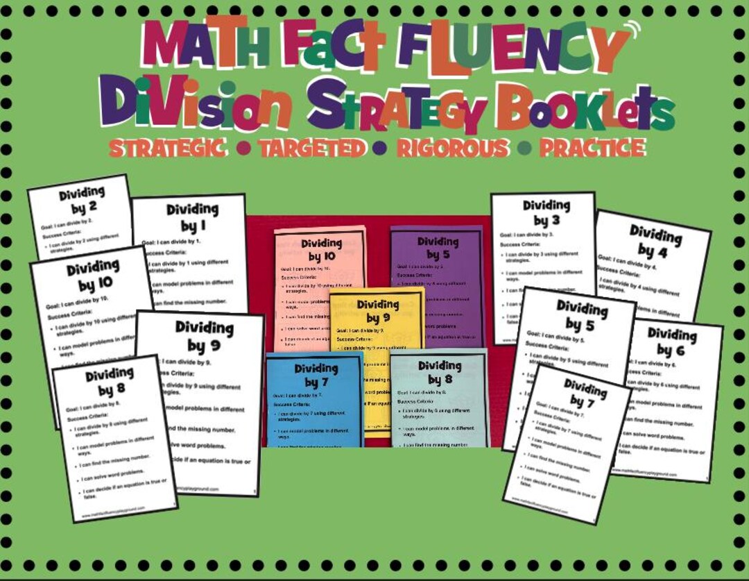 Math Fact Fluency - Division Strategy Booklets - Etsy