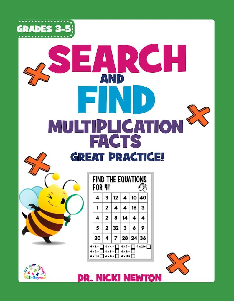 Search and Find Multiplication Facts - Etsy