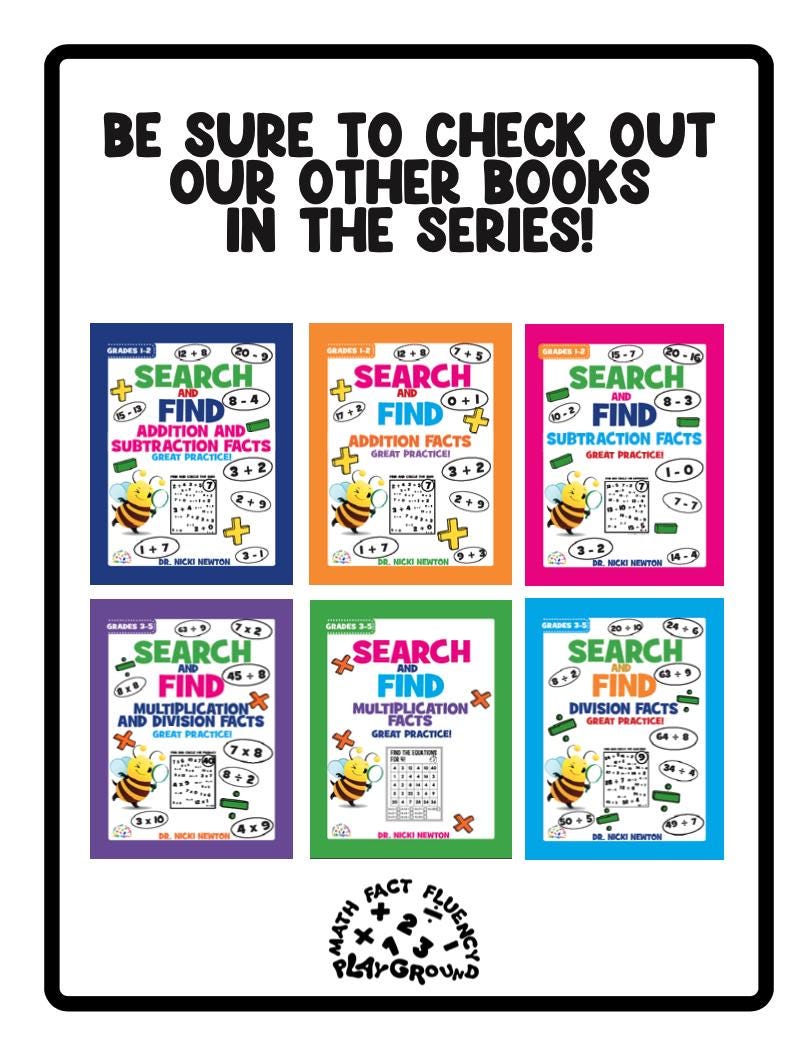 Search and Find Multiplication Facts - Etsy