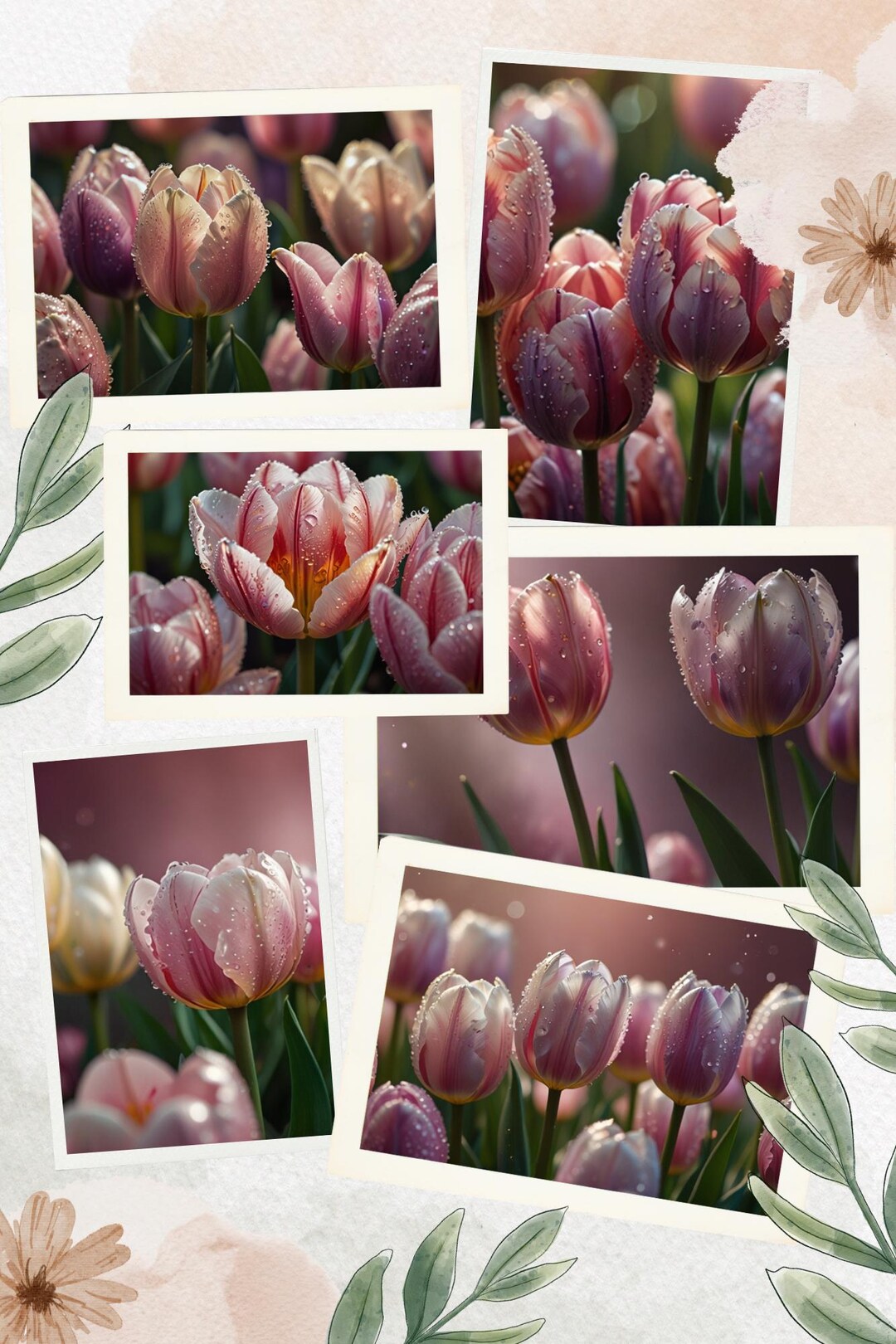 6 Soft Flower Art, Drops, Crown, Purple, Pink Flower, Rose, Nature ...