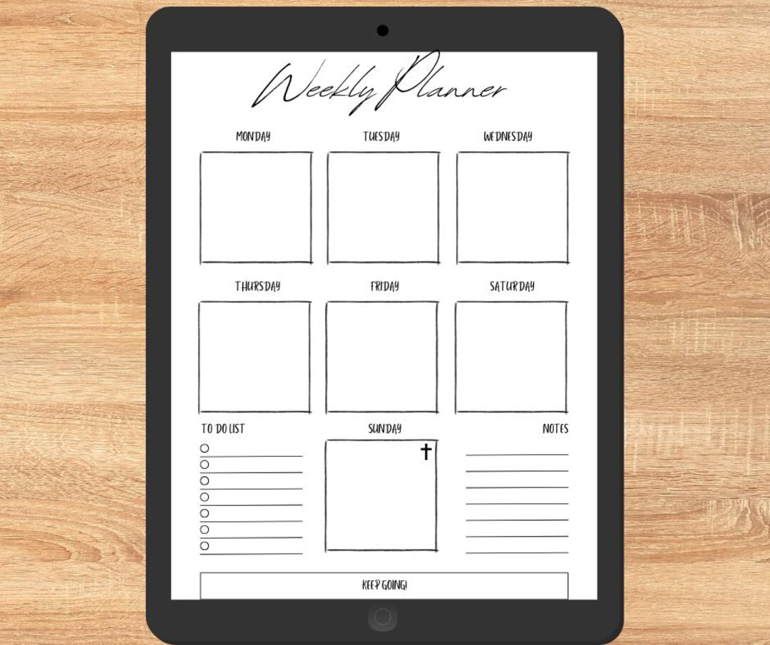 Hemingway Journal Weekly Planner Template - Etsy