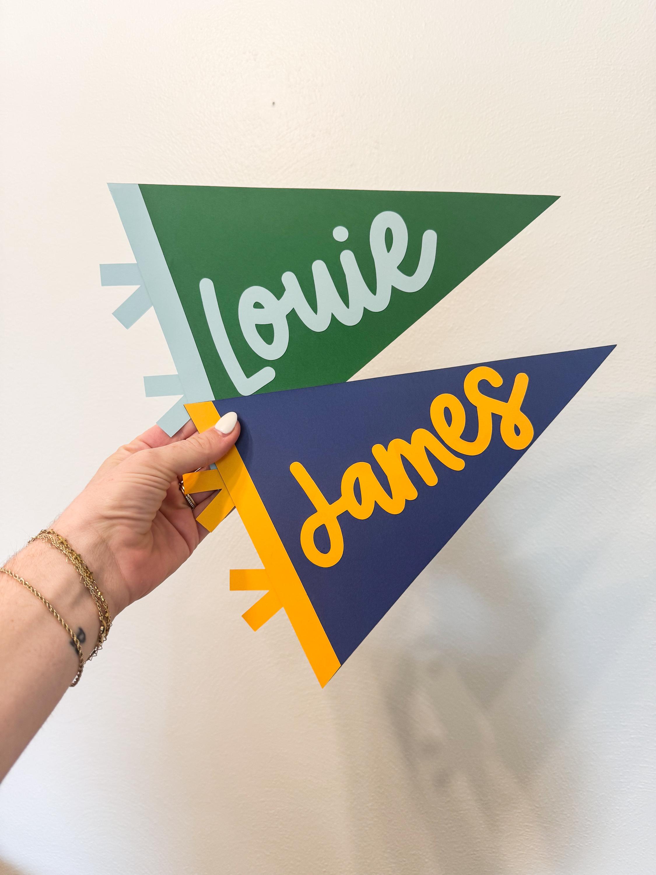 Custom Name Pennant: Personalized Kid's Bedroom Sign - Etsy