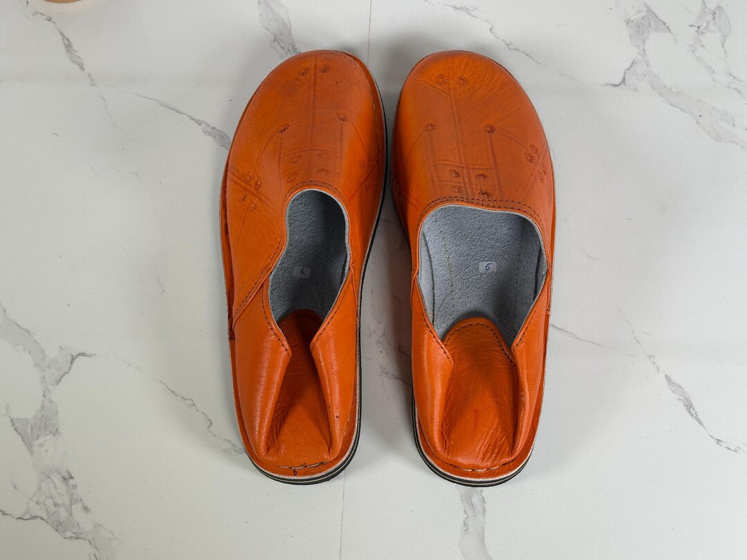 Handmade Moroccan Leather Babouche for Men – Traditional Red Balgha ...