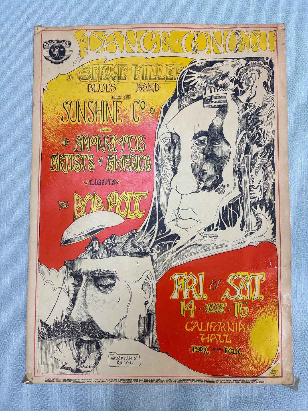 1967 Steve Miller Blues Band Poster - Etsy