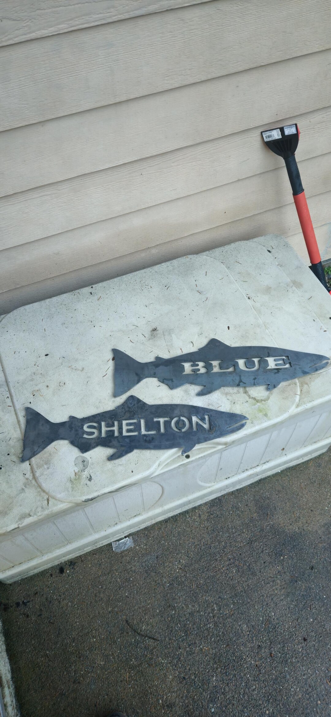Metal Salmon Sign DXF File - Etsy