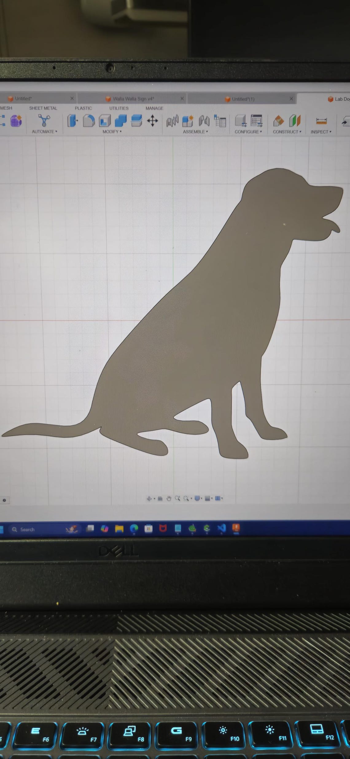 Lab Silhouette DXF File for CNC Plasma - Etsy