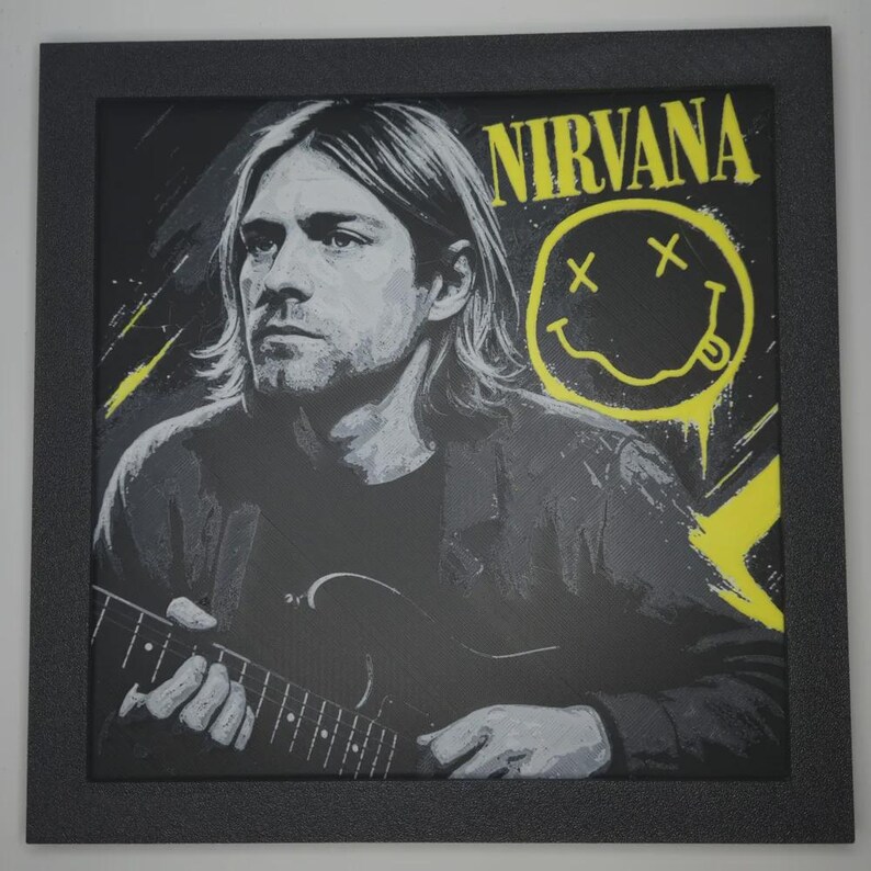 Kurt Cobain (nirvana) Hueforge Textured Art Prints - Etsy