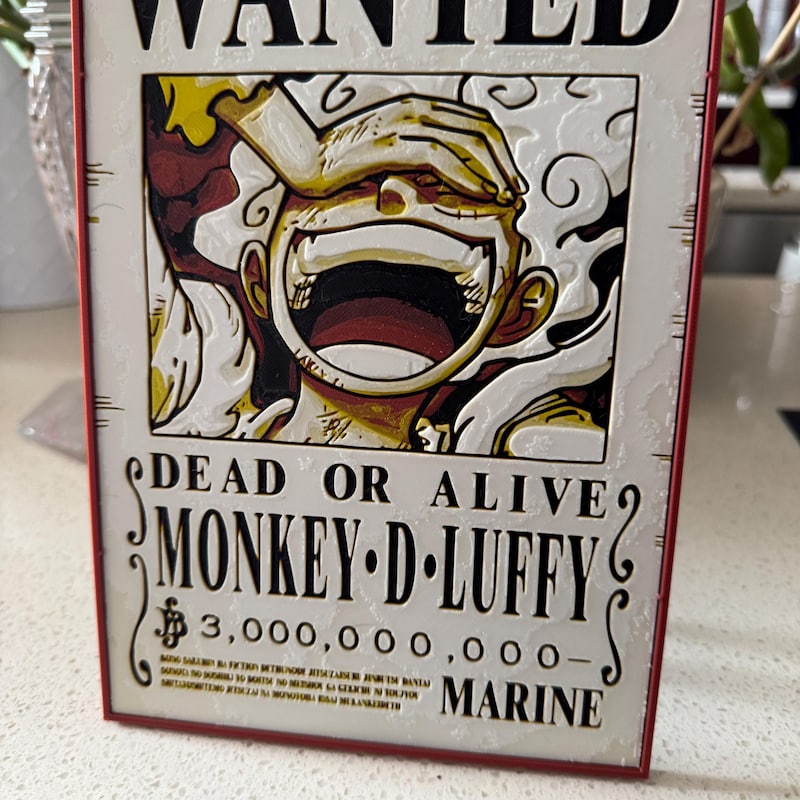 Luffy Wanted Poster - Etsy