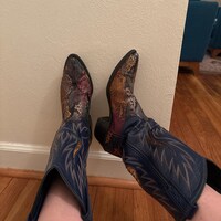 Vintage 1970s Mens Cowboy Boots // Brown Marbled Leather Pull on Mid ...