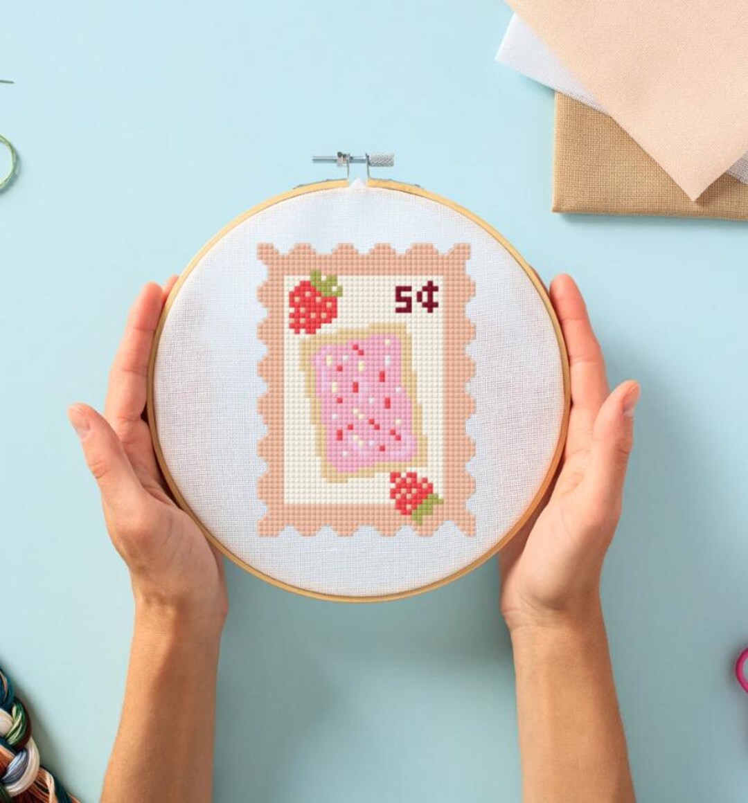 Poptart Postage Stamp - Cross Stitch Pattern Design - Digital PDF Print ...