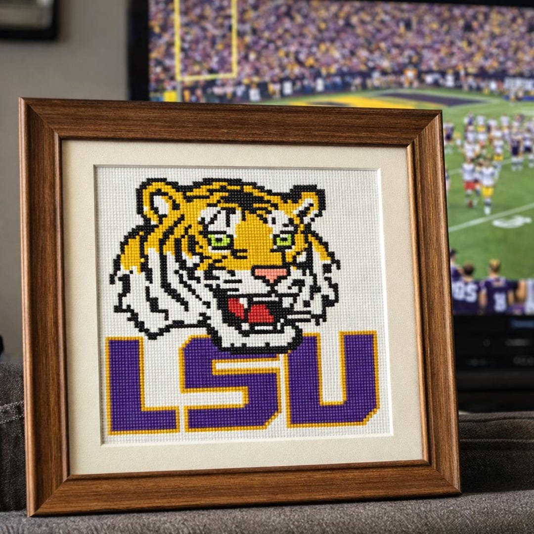 Go Tigers! LSU Tiger – Cross Stitch Pattern (digital PDF) - Etsy