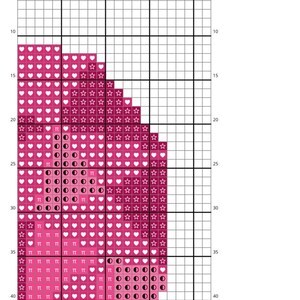 Pink Diamond Heart - Cross Stitch Pattern Design - Digital PDF Print - Etsy
