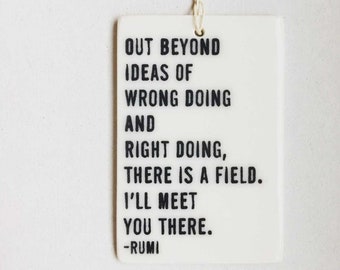 Rumi Out Beyond Ideas - Etsy