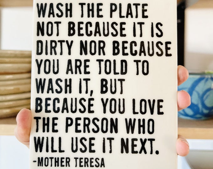 Mother Teresa Quote Ceramic Wall Tile • Ceramic Wall Hanging ...