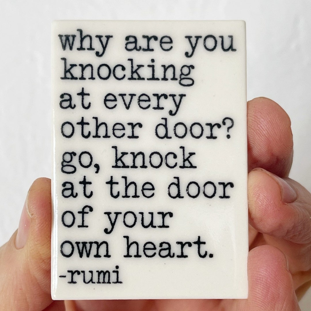 Rumi Quote Ceramic Magnet Fridge Magnet Inspirational Quote Daily ...