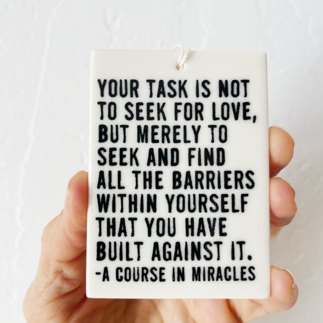 A Course in Miracles Quote Ceramic Wall Tag Ceramic Wall Hanging ...