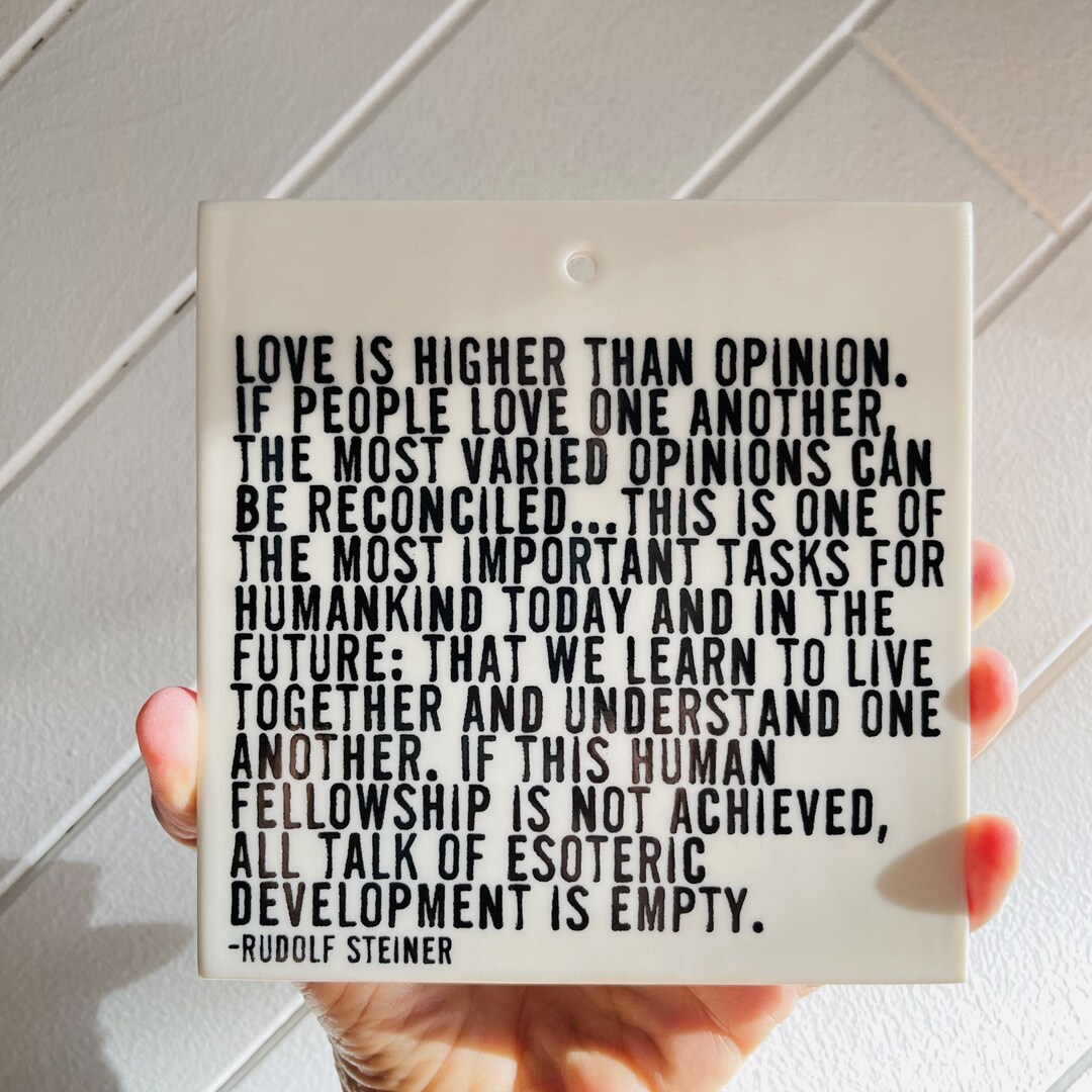 Rudolf Steiner Quote Rudolf Steiner Wall Hanging Community - Etsy