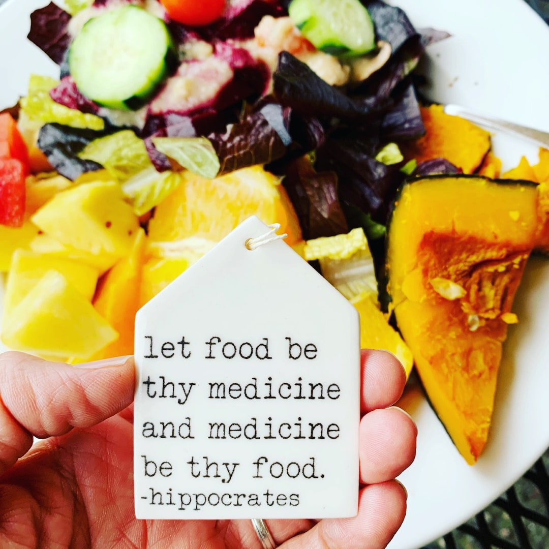 Let Food Be Thy Medicine Hippocrates Quote Ceramic Wall Tag • Ceramic ...
