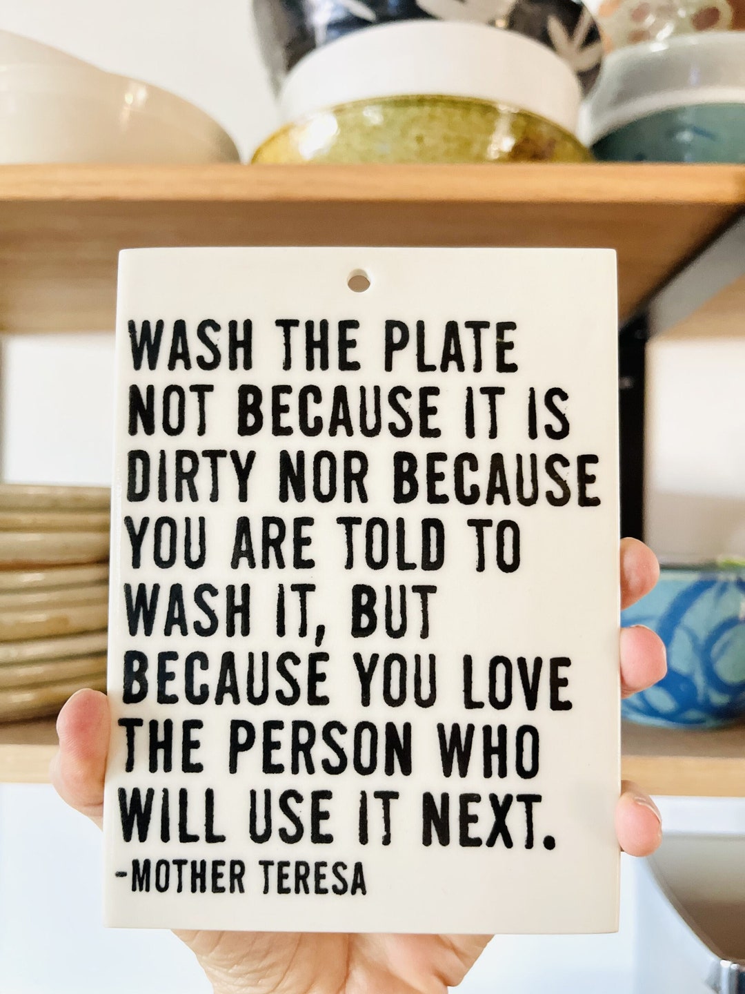 Mother Teresa Quote Ceramic Wall Tile Ceramic Wall Hanging ...
