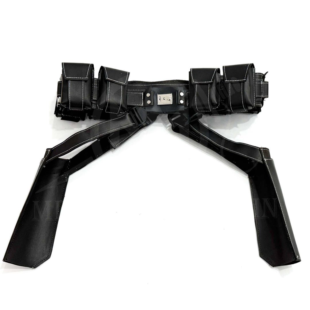 Handcrafted Leather Cosplay Belt: Sci-fi Warrior Costume Utility Belt ...