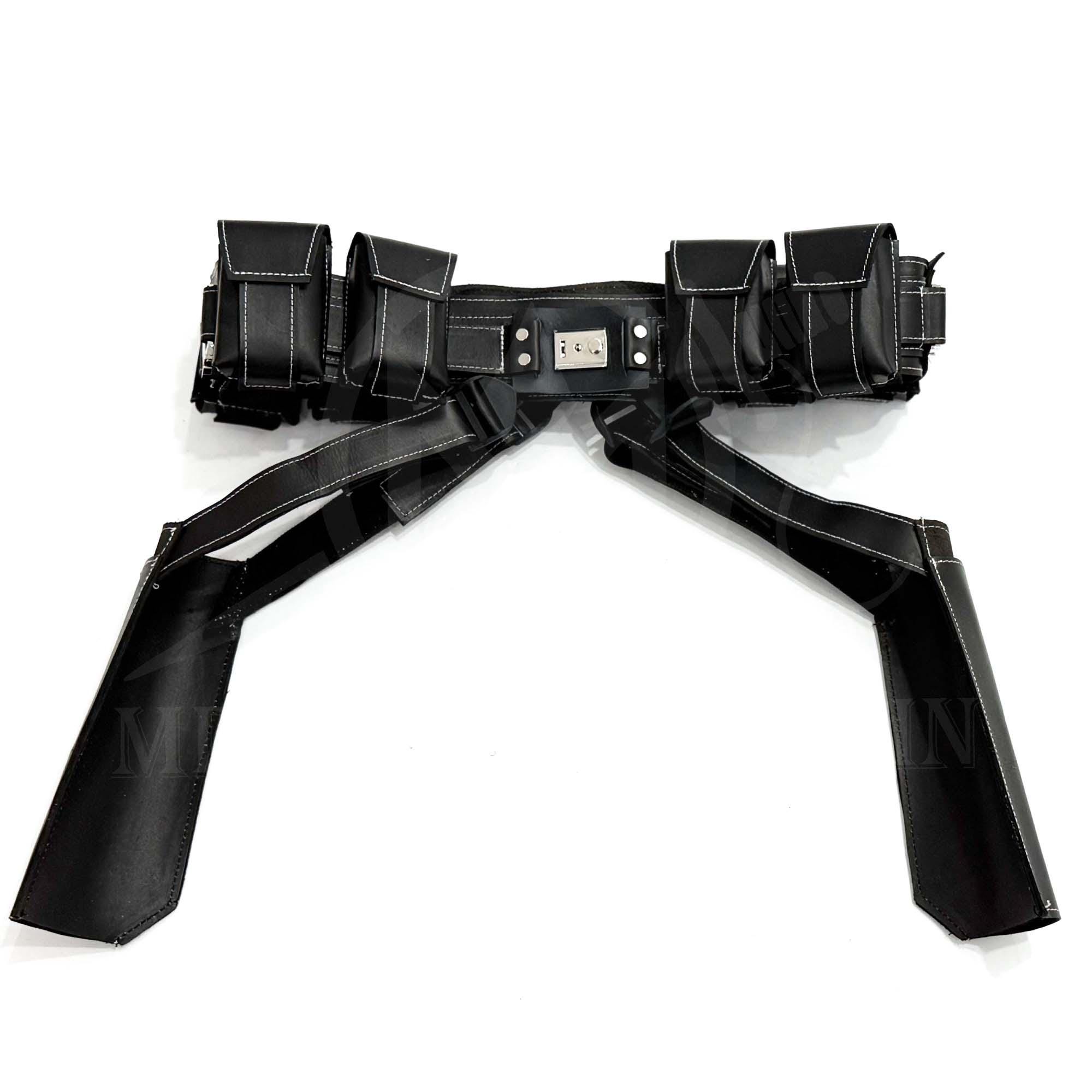 Handcrafted Leather Cosplay Belt: Sci-fi Warrior Costume Utility Belt ...