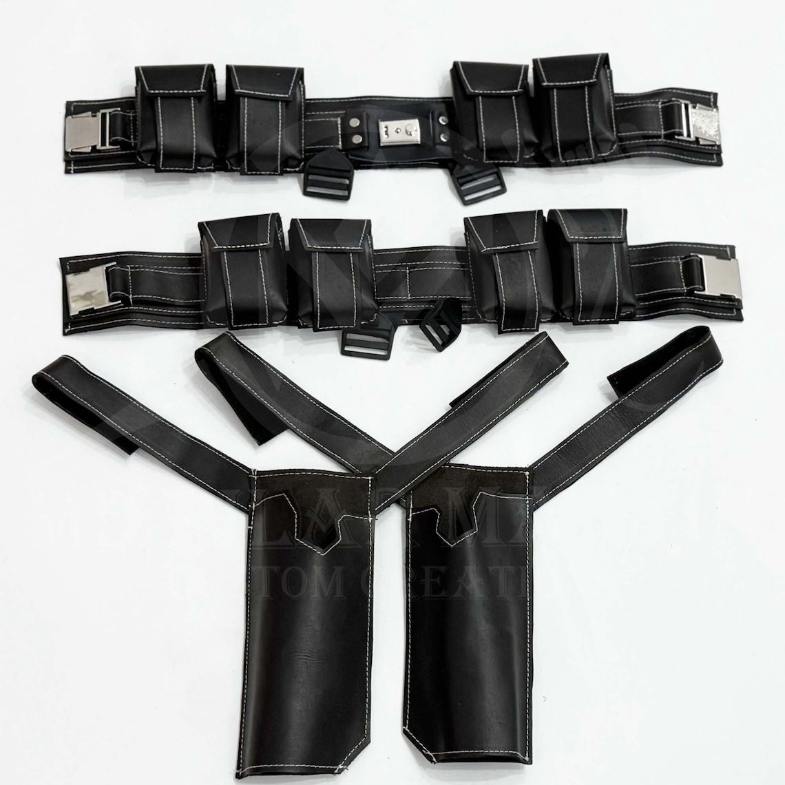 Handcrafted Leather Cosplay Belt: Sci-fi Warrior Costume Utility Belt ...