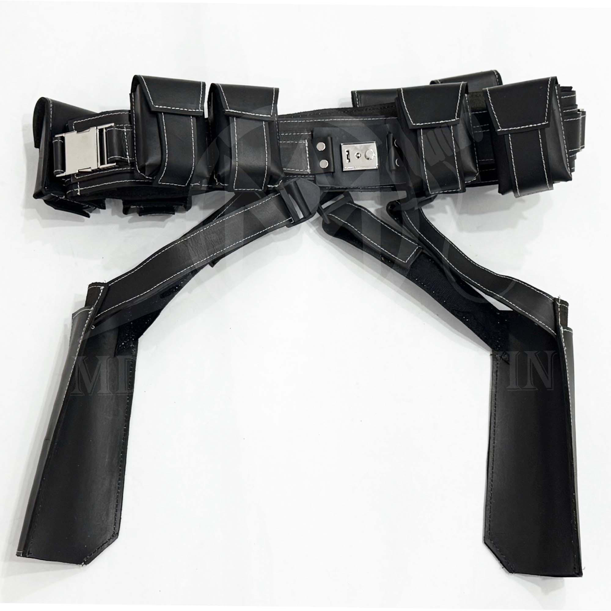 Handcrafted Leather Cosplay Belt: Sci-fi Warrior Costume Utility Belt ...