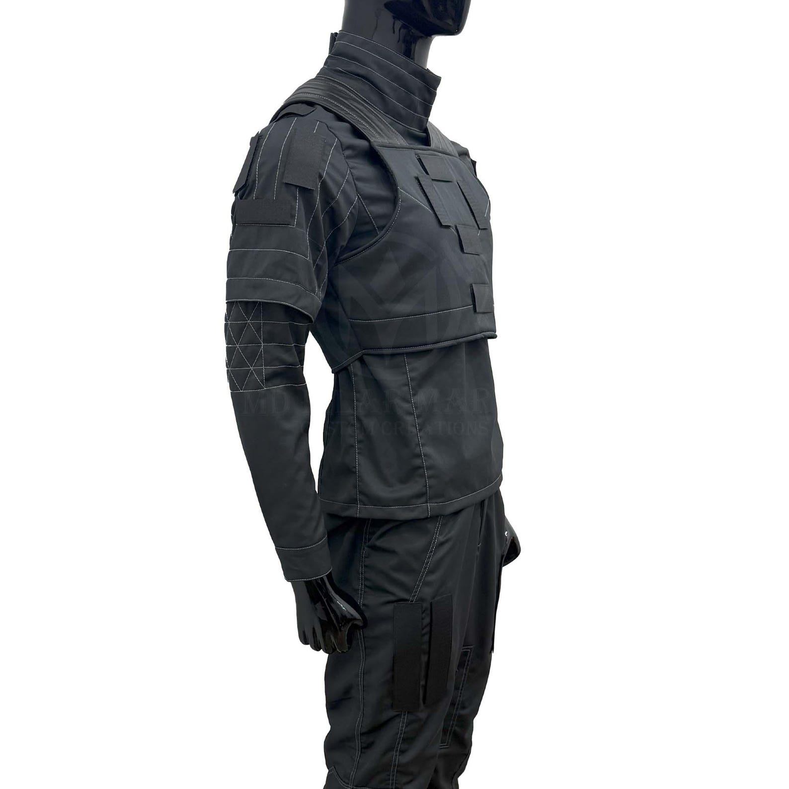 Handmade Mando-inspired Cosplay Set: Dark Gray Flight Suit, Flak Vest ...