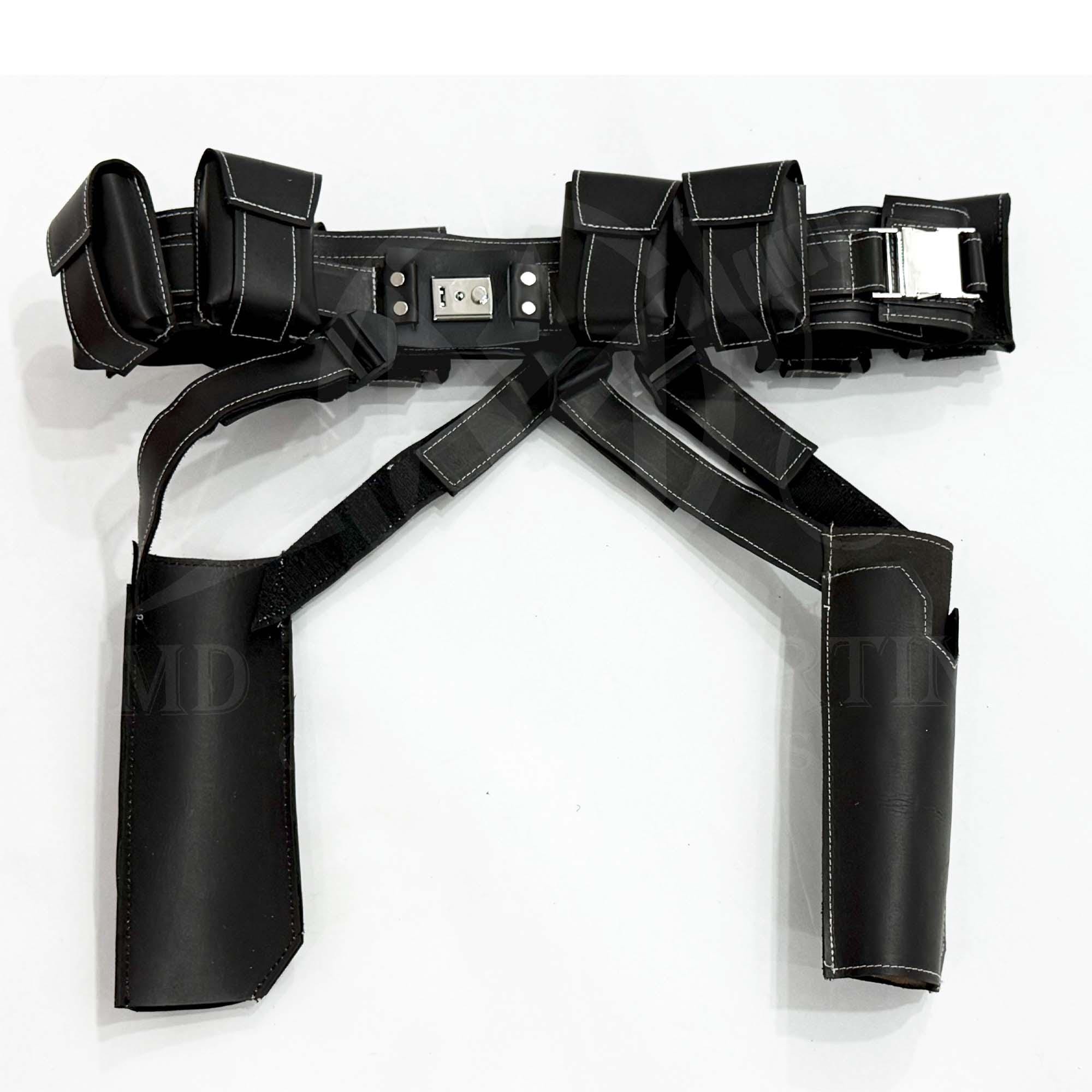 Handcrafted Leather Cosplay Belt: Sci-fi Warrior Costume Utility Belt ...