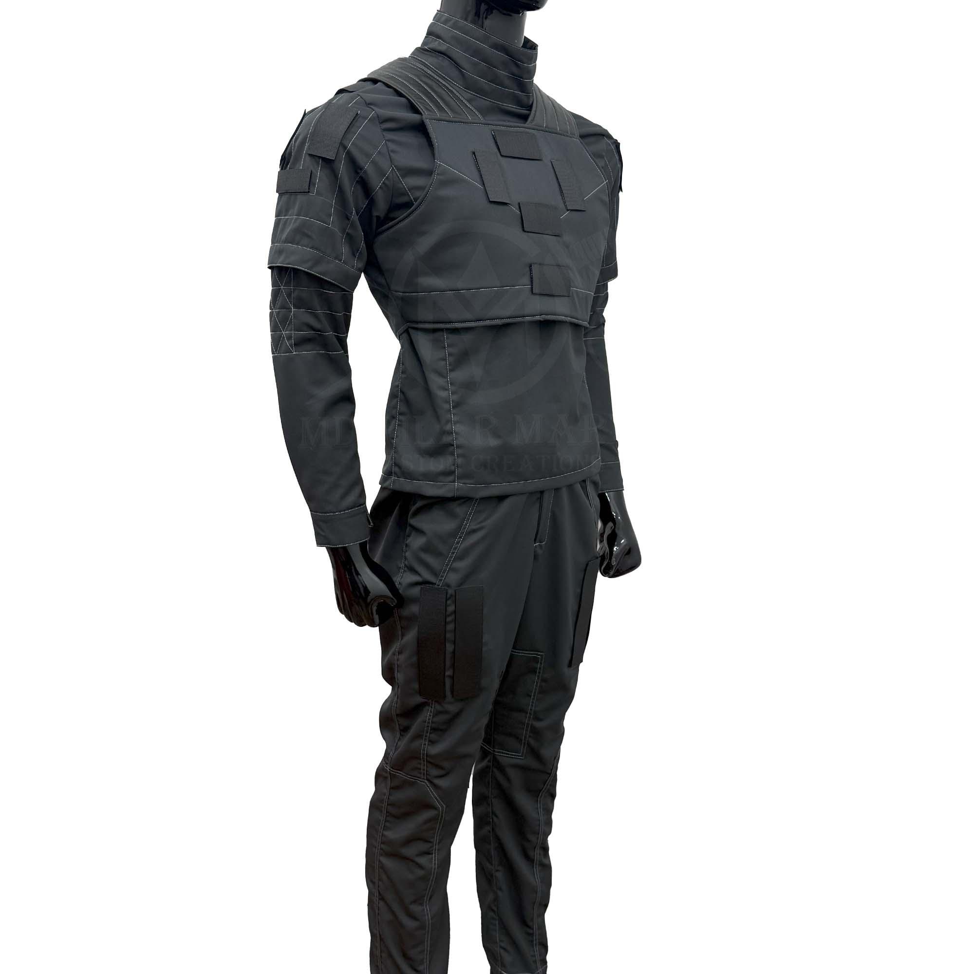 Handmade Mando-inspired Cosplay Set: Dark Gray Flight Suit, Flak Vest ...