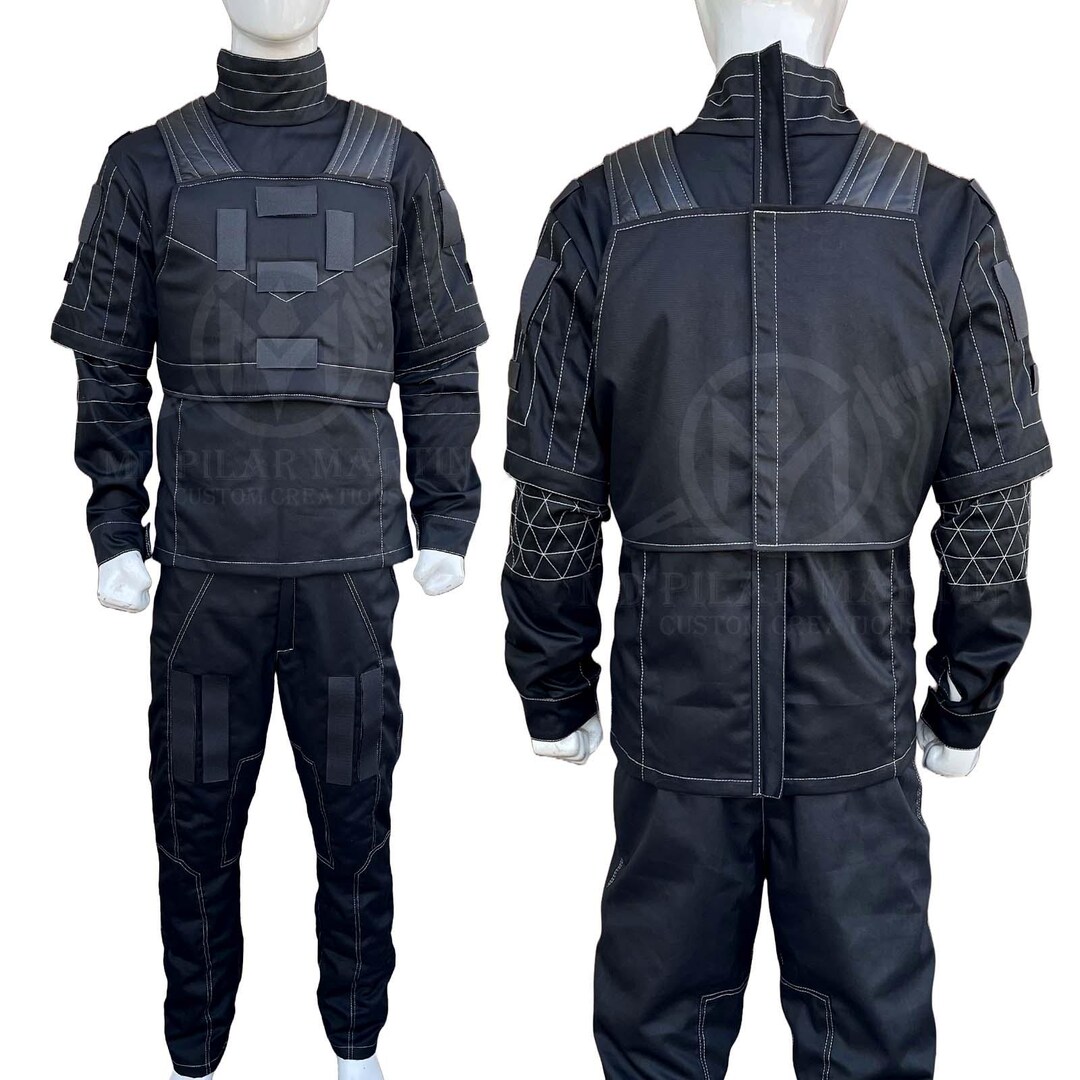 Custom Black Bounty Hunter Flight Suit: 3-piece Cosplay Outfit - Etsy