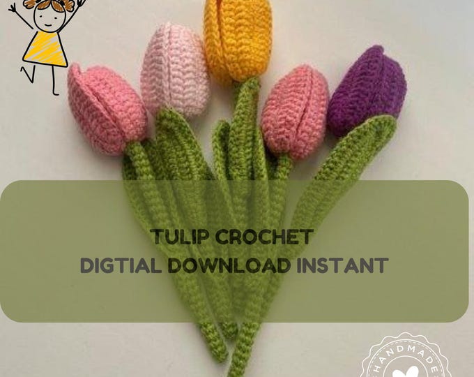 Tulip Crochet Pattern Digital Download, Tulip Crochet, Tulip Crochet Instant PDF for DIY ...