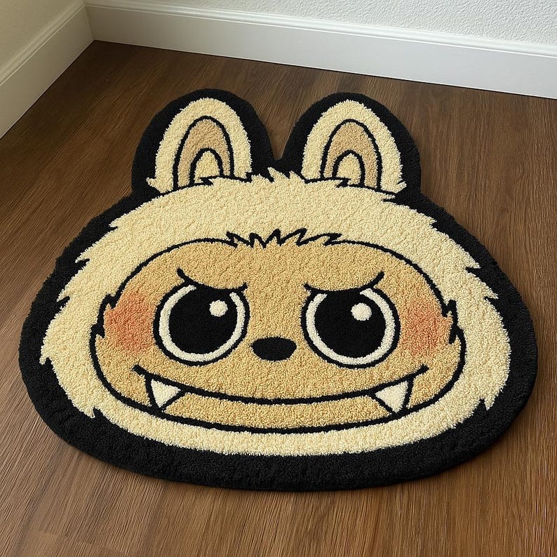 Labubu Tufted Rug, 3D Rugs, Funny Room Decor, Unique Home Decor, Labubu ...