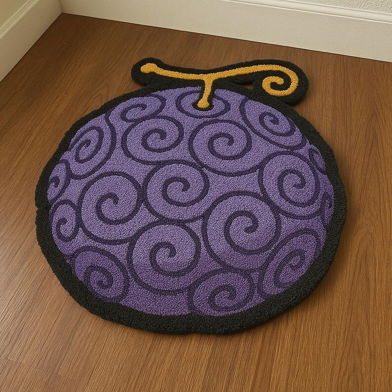 Anime Devil Fruit Tufted Rug, Anime 3D Carpet for Funny Room Decor ...