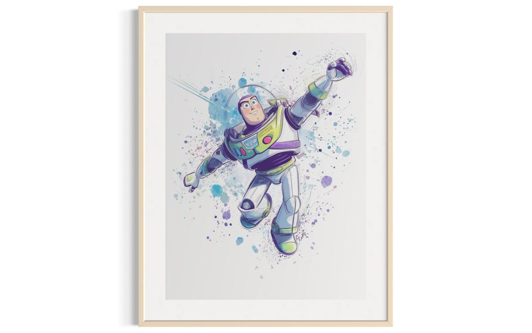 Buzz Lightyear Toy Story Disney Themed Print Wall Art Nursery Decor ...
