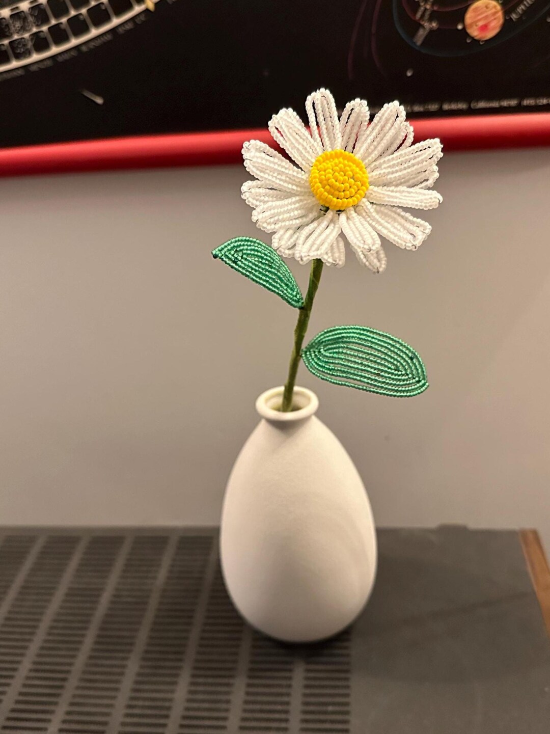 French Beaded Daisy Stem - Etsy